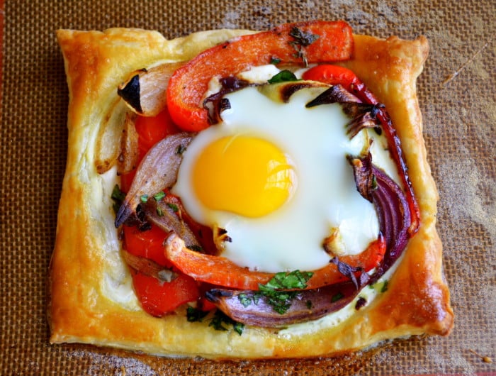 Ottolenghi's Red Pepper and Baked Egg Galettes • The View from Great Island