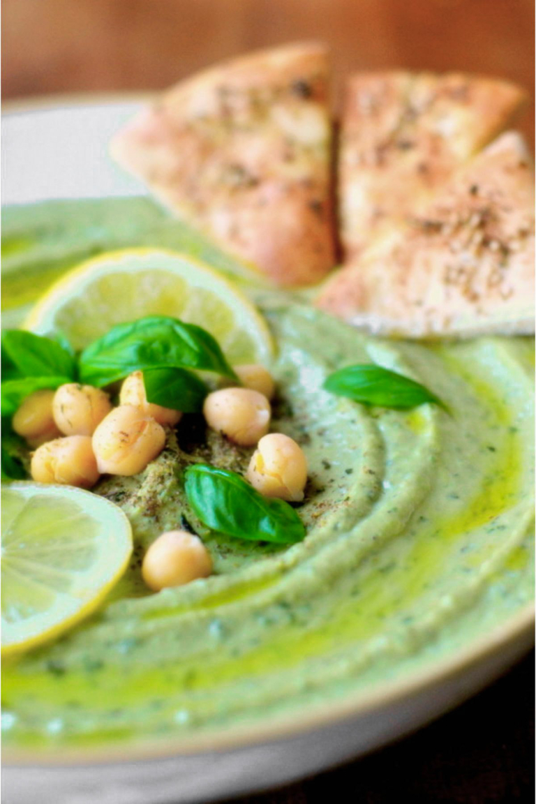 Fresh Basil Hummus • The View from Great Island