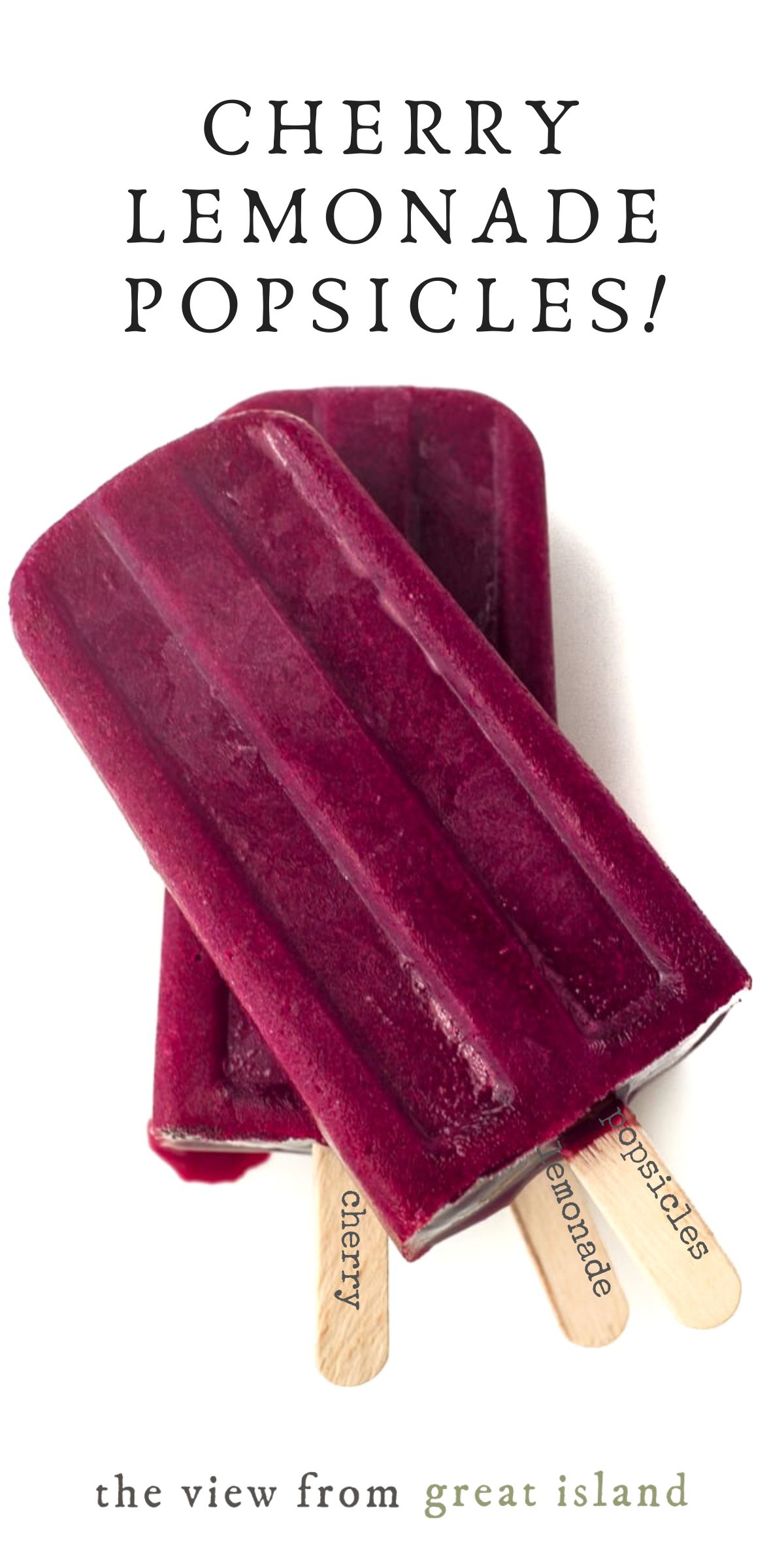 Cherry Lemonade Popsicles • The View from Great Island