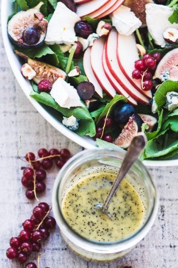 Kale and Fall Fruit Salad with Cider Poppy Seed Dressing • The View ...