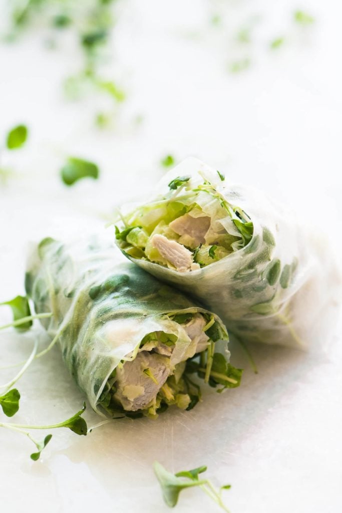 Chicken Salad Summer Rolls • The View from Great Island