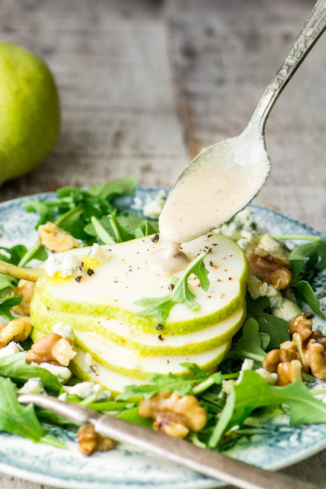 Pear Salad with Creamy Walnut Vinaigrette • The View from Great Island