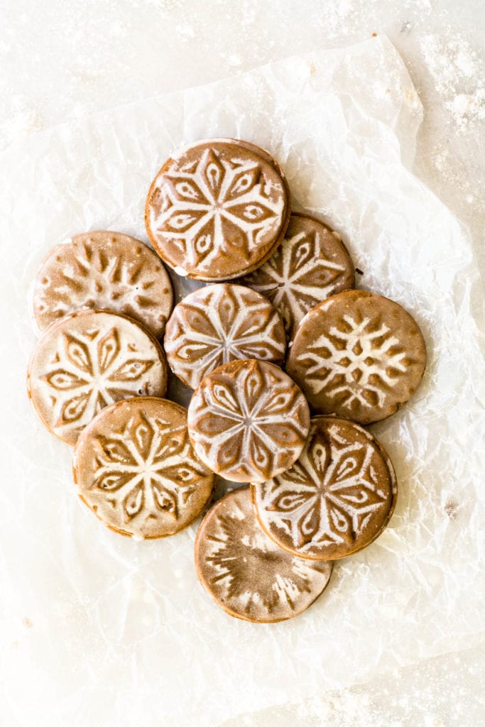 Soft Glazed Gingerbread Cookies • with cookie stamps!