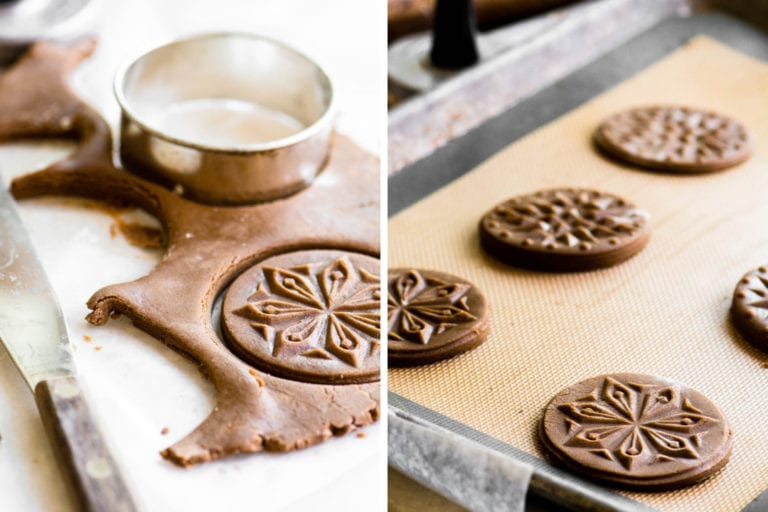 Soft Glazed Gingerbread Cookies • with cookie stamps!