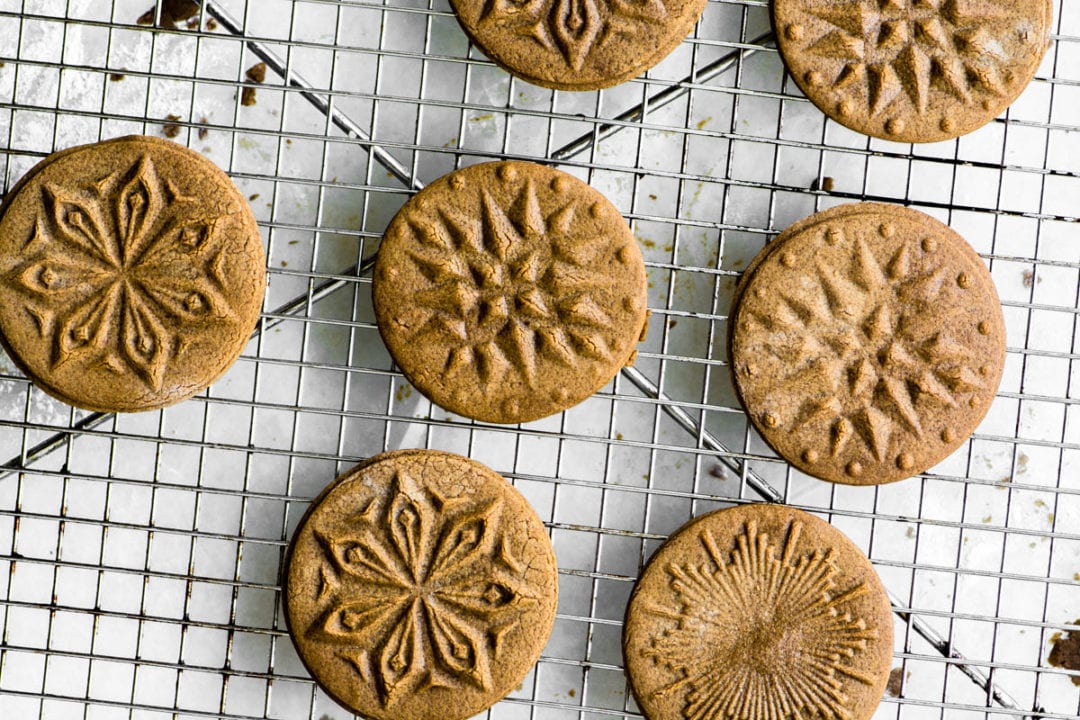 Soft Glazed Gingerbread Cookies • with cookie stamps!