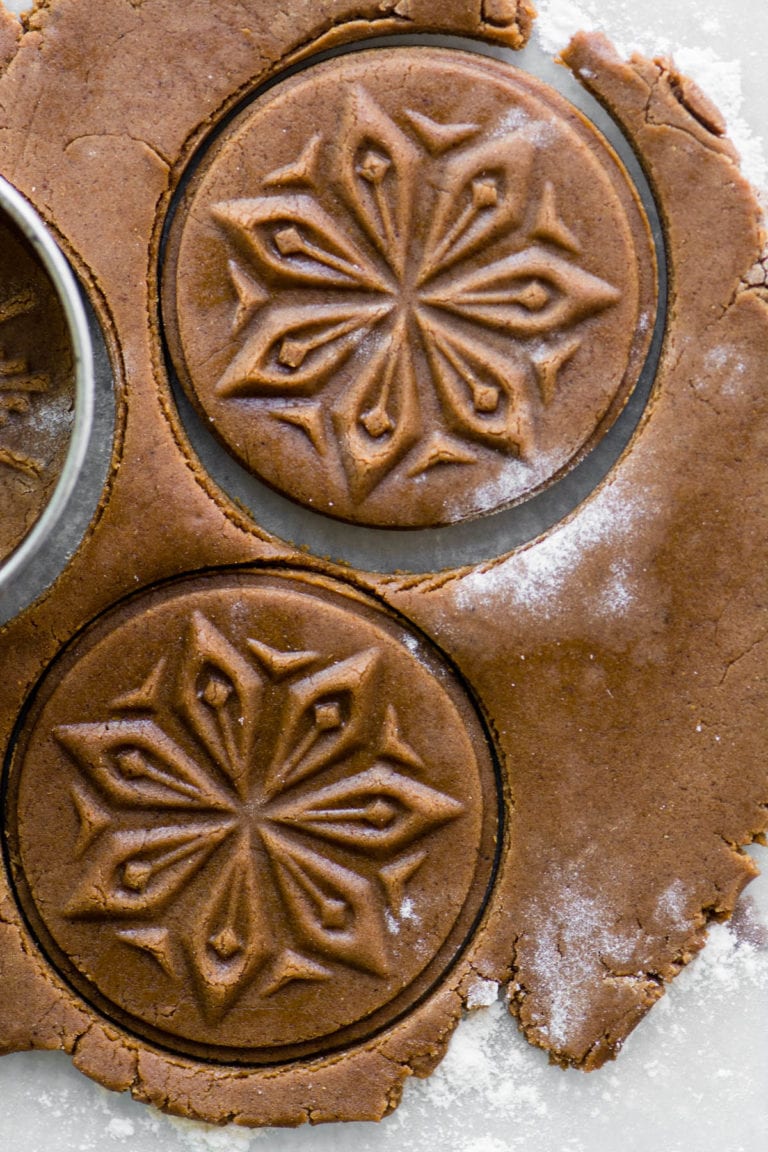 Soft Glazed Gingerbread Cookies • with cookie stamps!