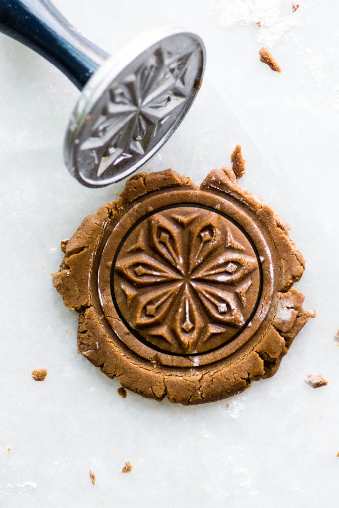 Soft Glazed Gingerbread Cookies • with cookie stamps!