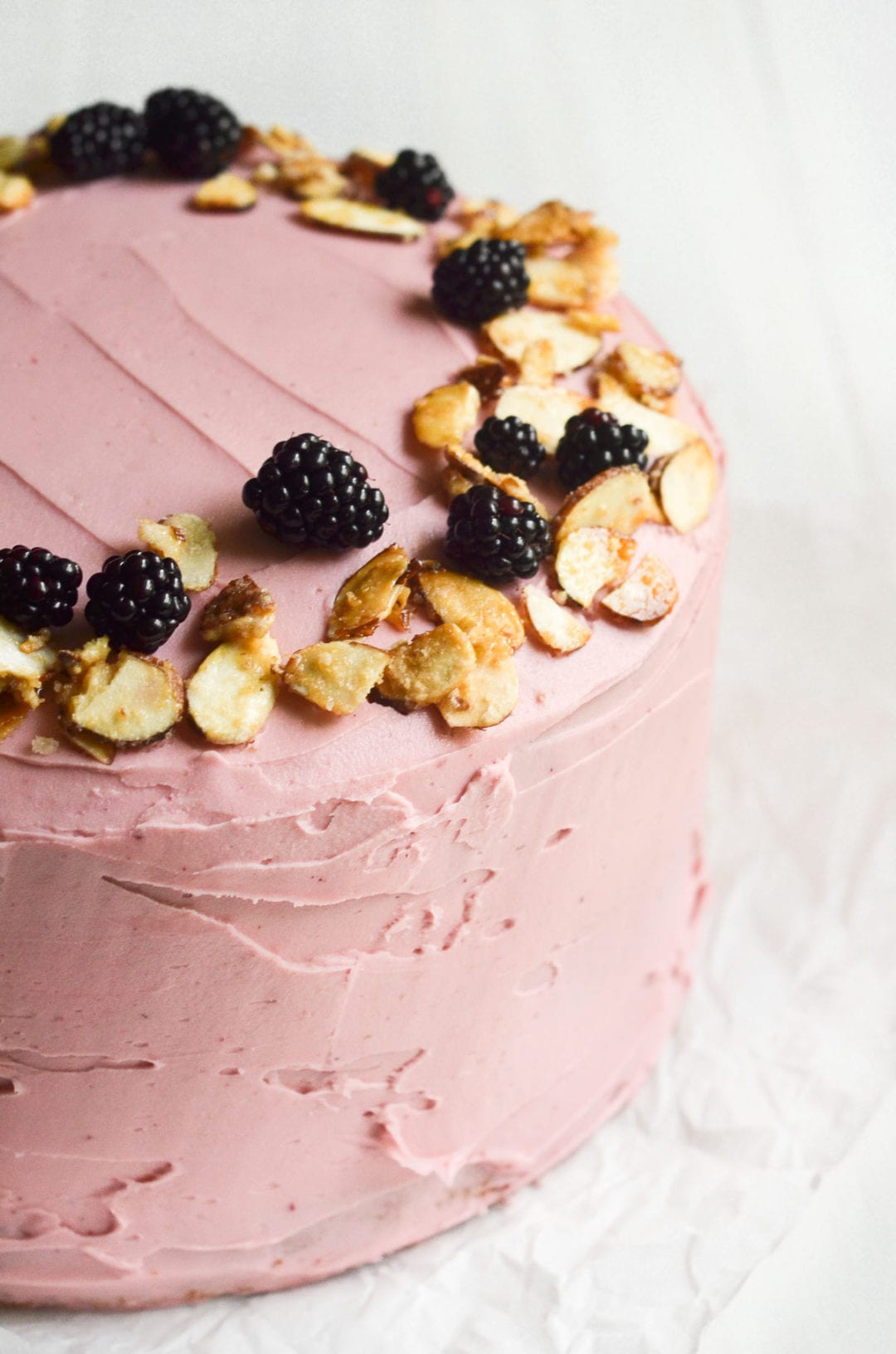 Almond Layer Cake with Blackberry Buttercream • The View from Great Island