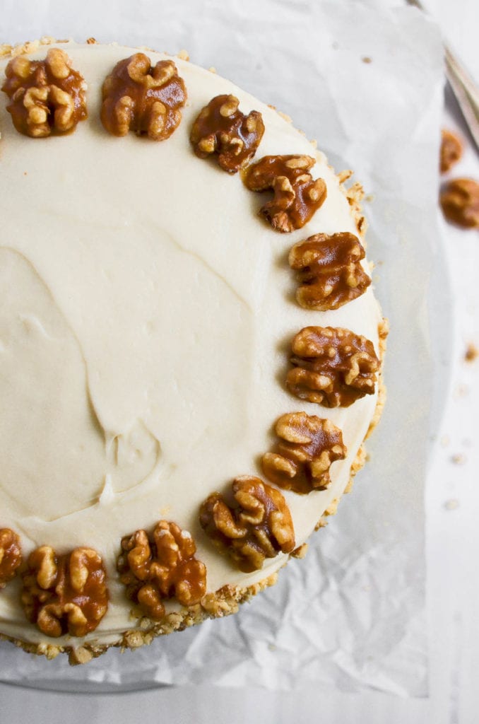 Maple Walnut Cake with Maple Cream Cheese Frosting