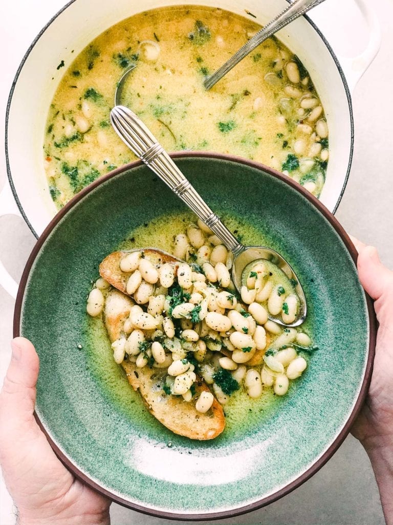 Brothy Beans with Garlic Toast • The View from Great Island