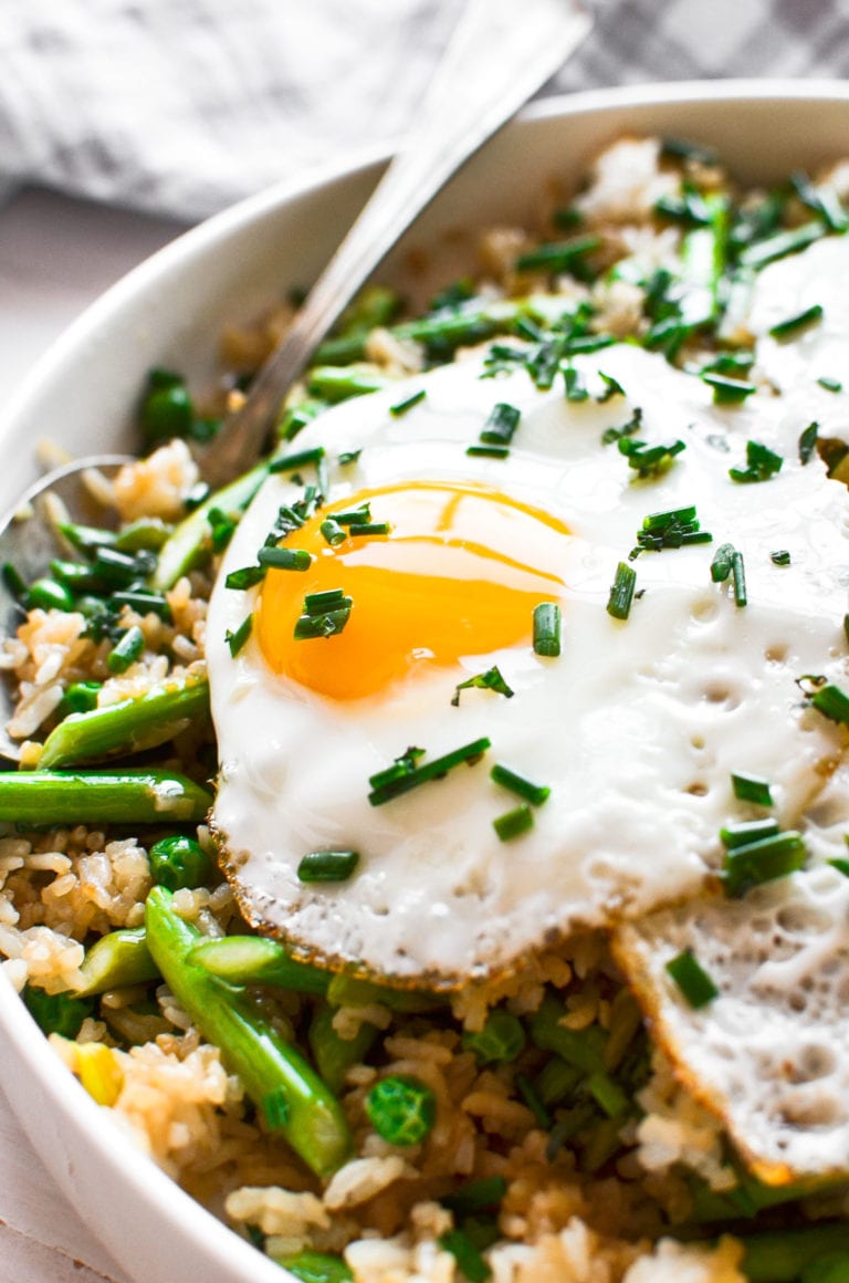 Fried Rice with Asparagus and Peas • The View from Great Island