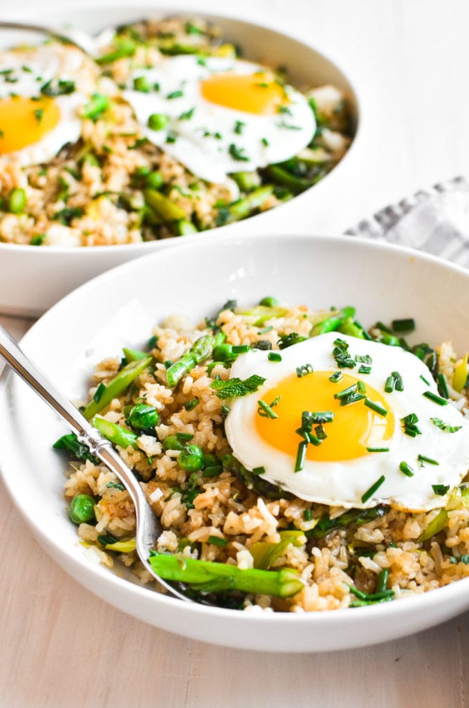 Fried Rice with Asparagus and Peas • The View from Great Island