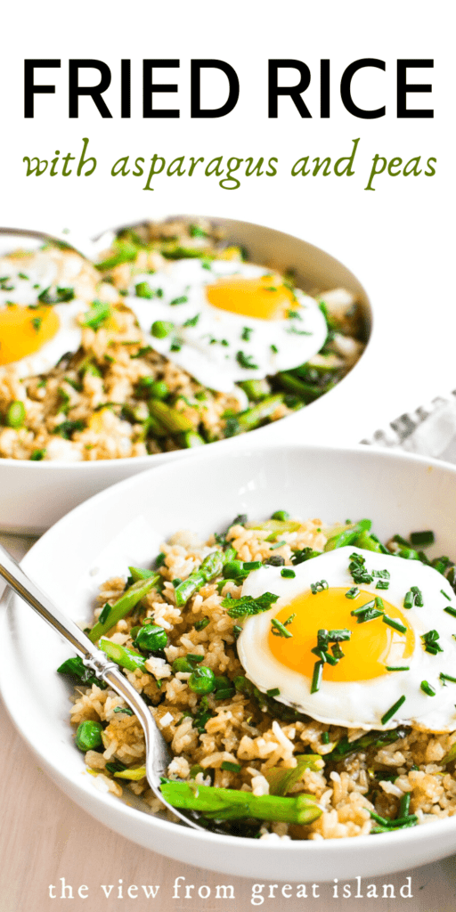 Fried Rice with Asparagus and Peas • The View from Great Island