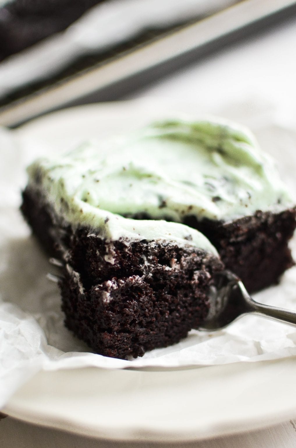 Mint Chocolate Chip Sheet Cake • The View from Great Island
