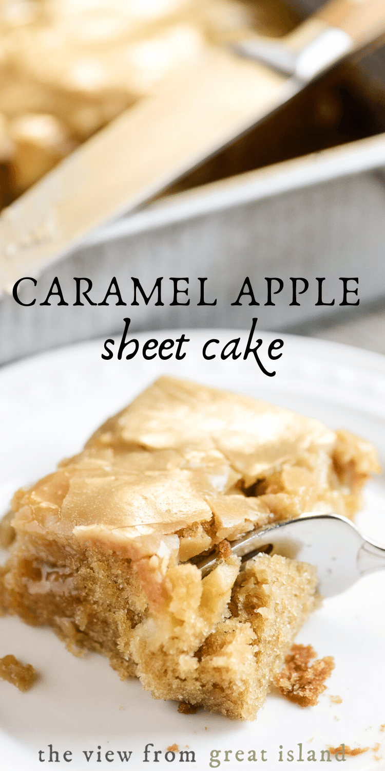 Caramel Apple Sheet Cake • The View from Great Island