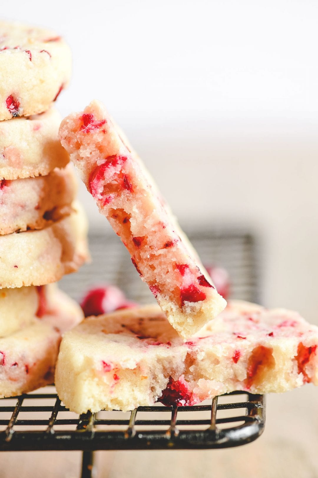 Cranberry Orange Shortbread Cookies • Slice & Bake!