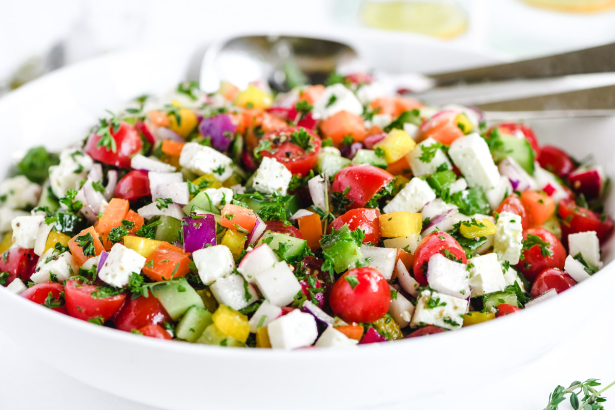 Arabic/Israeli Salad Recipe with Za'atar Dressing • The View from Great ...