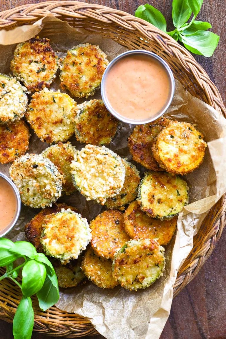 Zucchini Parmesan Crisps • baked, not fried!