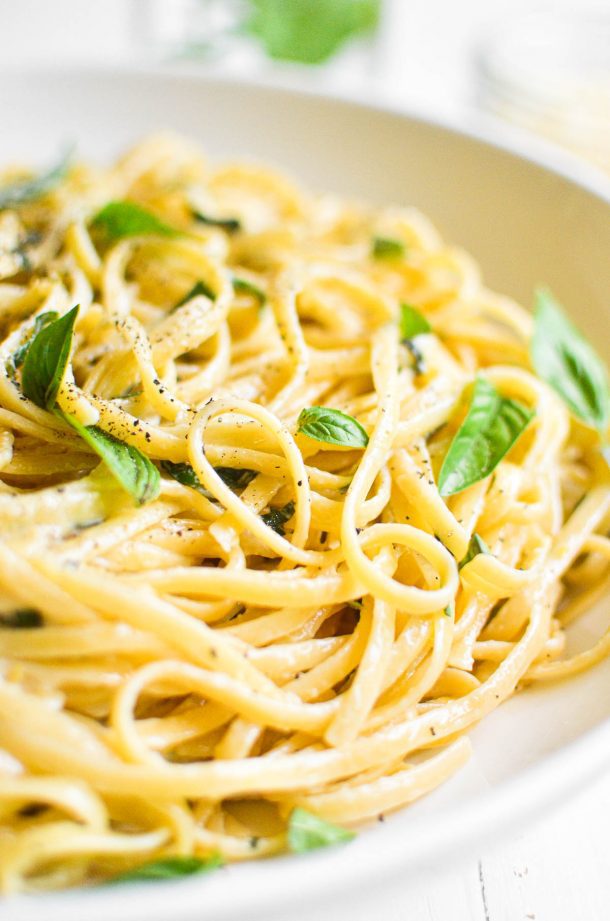 Creamy Lemon Basil Pasta • The View from Great Island