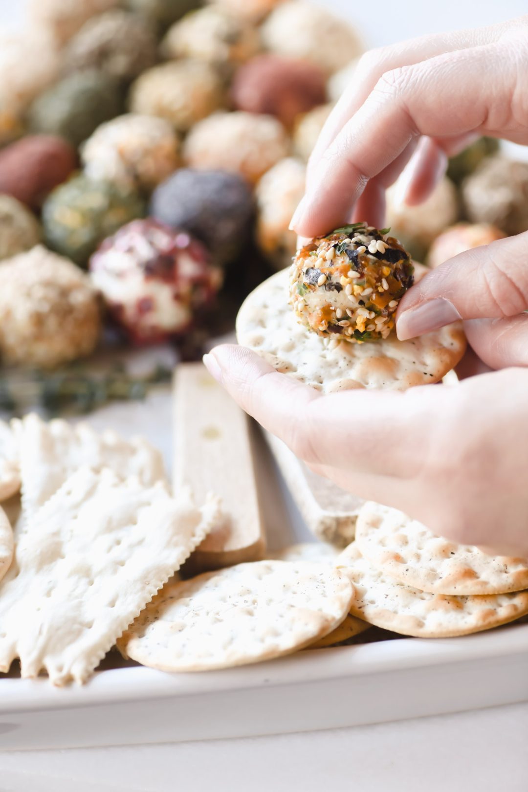 Mini Cheese Ball Holiday Platter • easy appetizer!