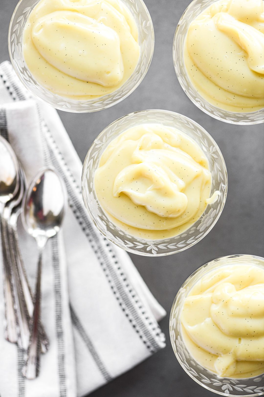 Winter Spice Vanilla Pudding with Brandied Whipped Cream