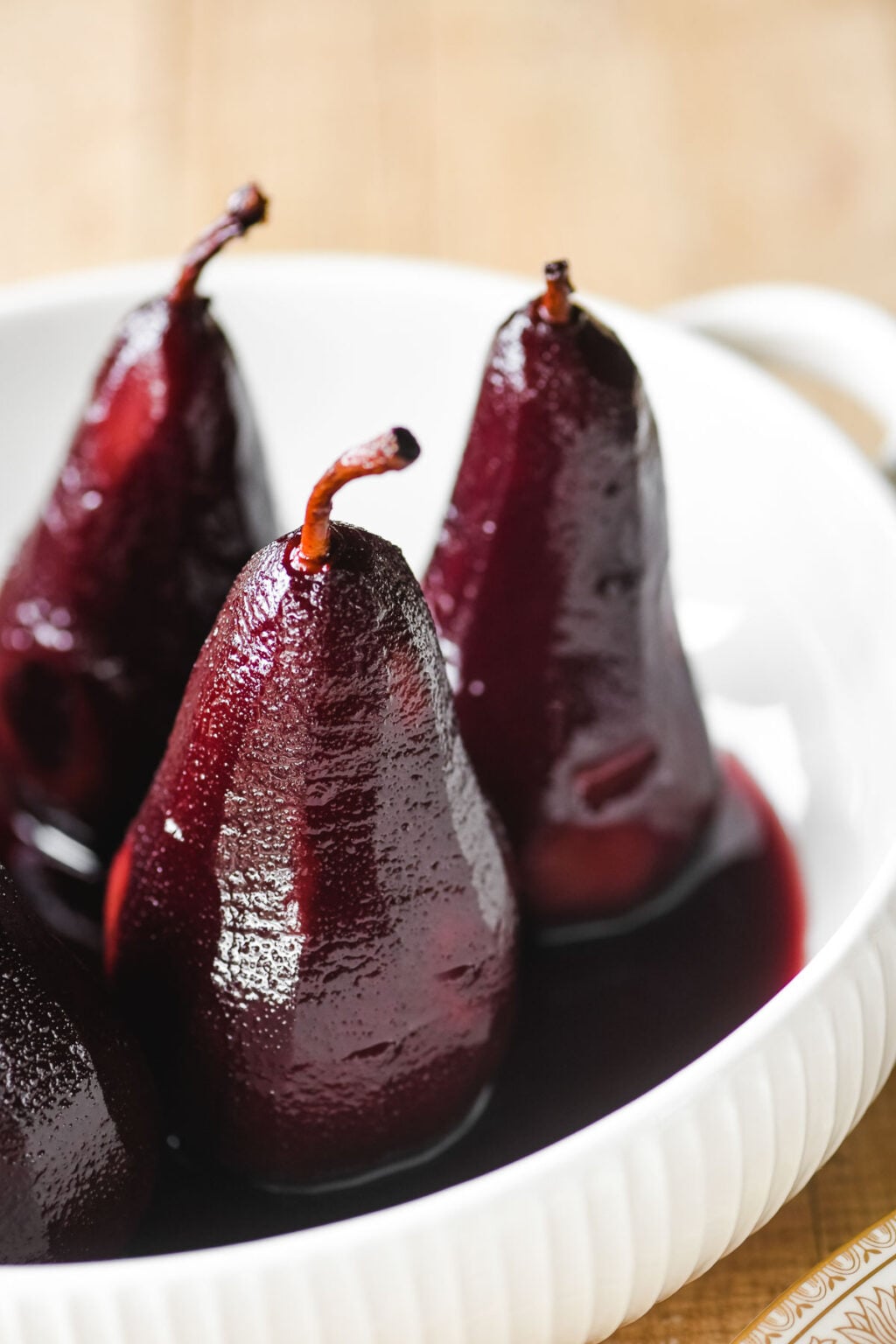 Mulled Wine Poached Pears • with créme Anglaise!