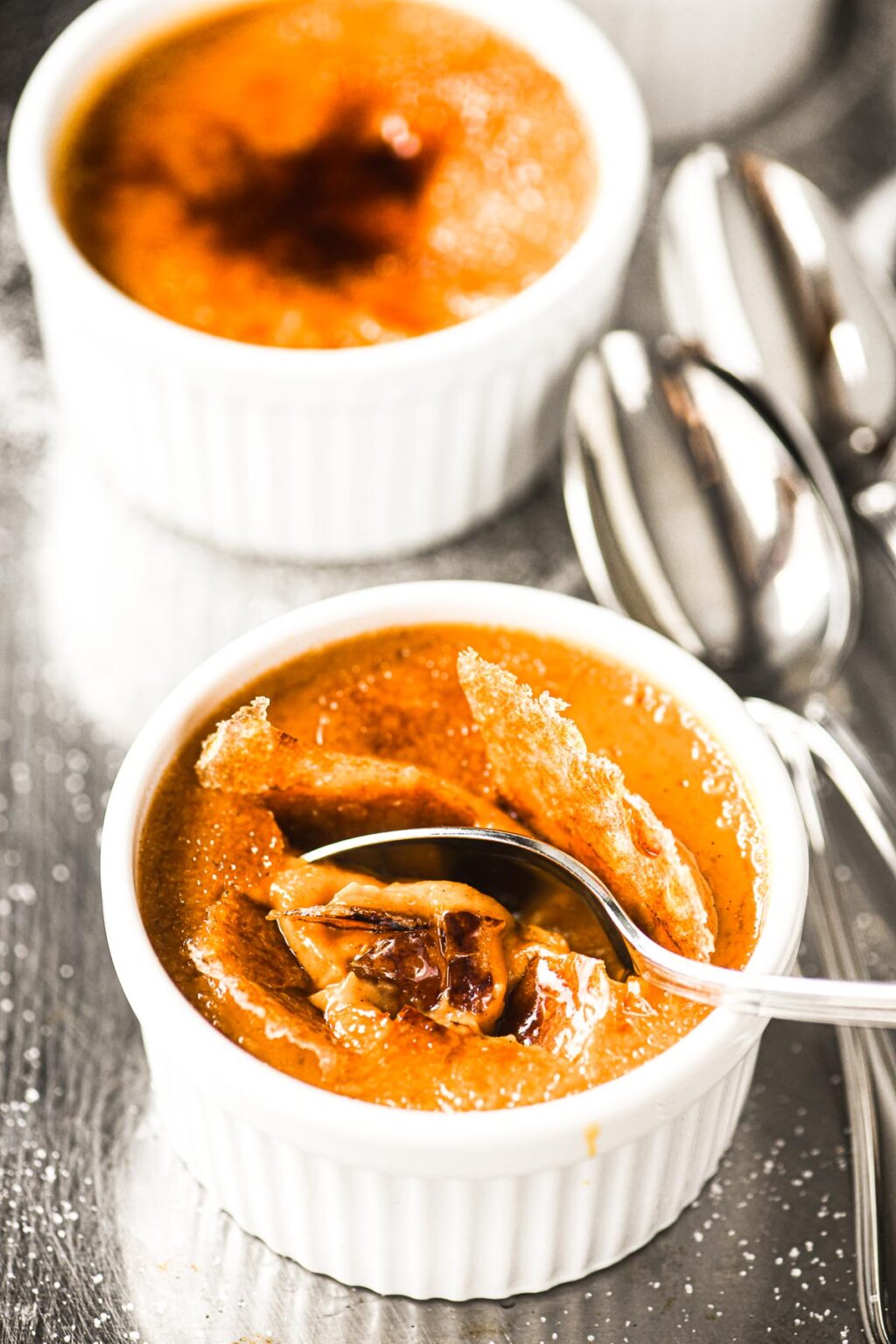 Maple Bourbon Pumpkin Creme Brulee • easy and so good!!