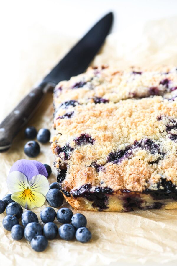 Blueberry Buckle • easy snack cake!
