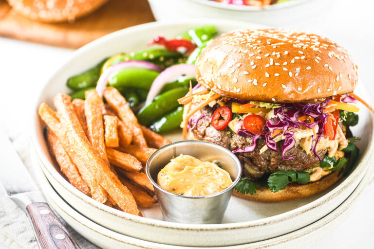 Chili Crisp Asian Burgers • a summer BLOCKBUSTER!