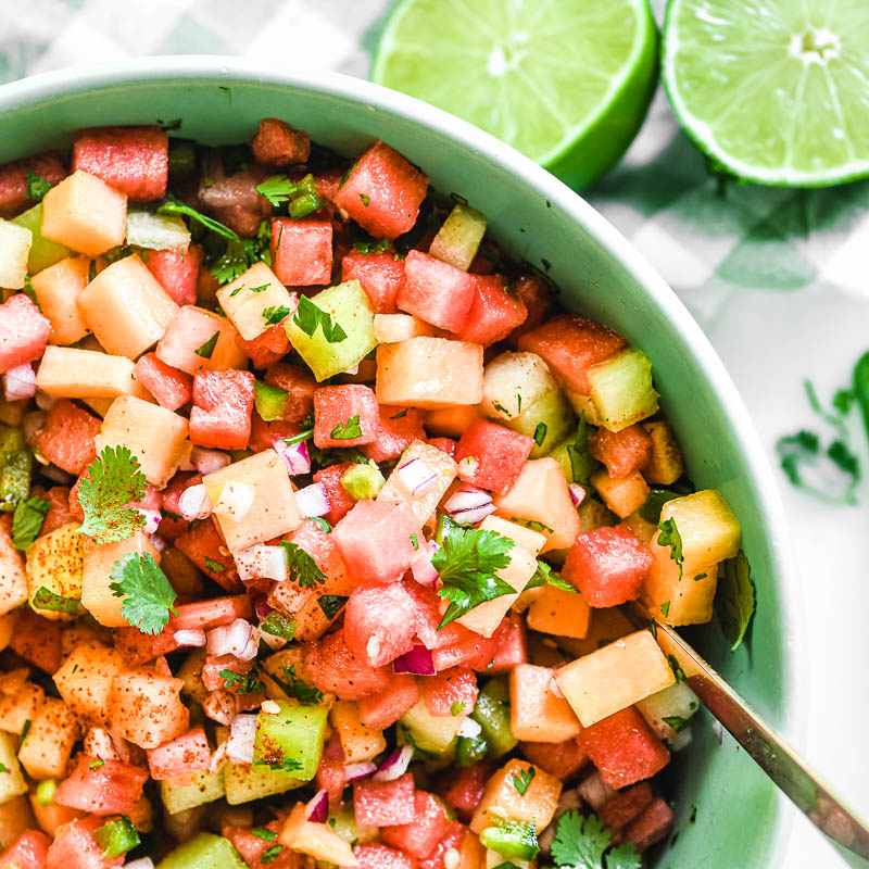 Melon Salad with Chile and Lime • ¡Deliciosa!