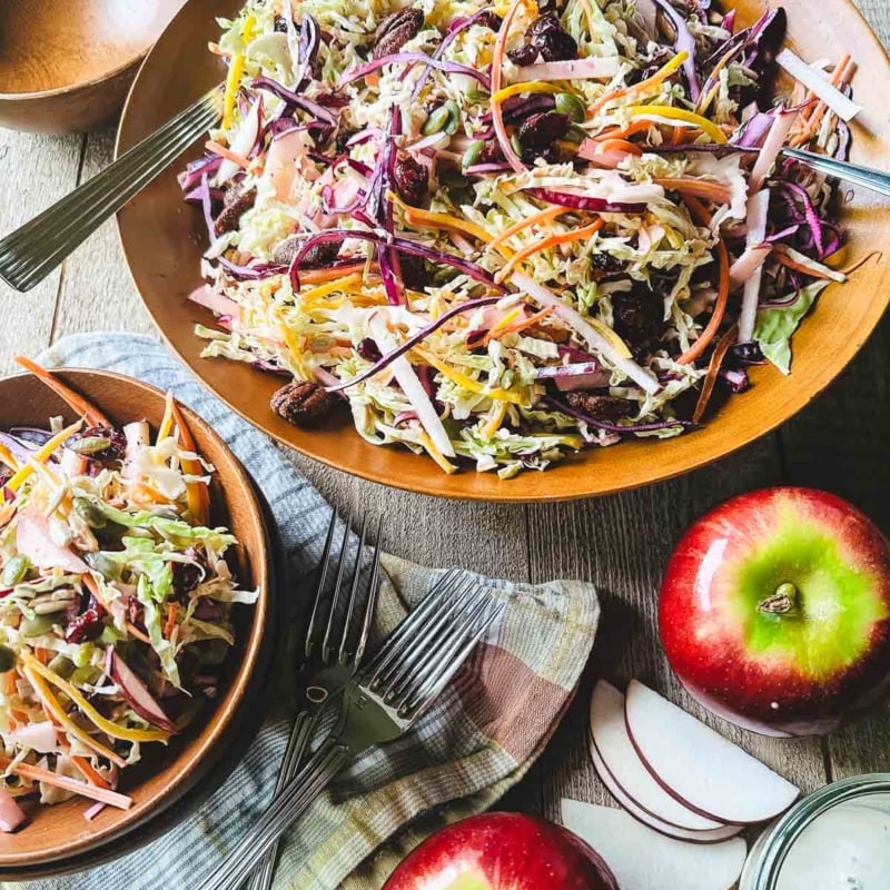 Fall Apple Slaw • Crisp & Crunchy!