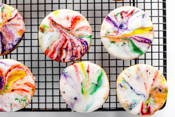 Marble Iced Sugar Cookies • Easy Recipe!