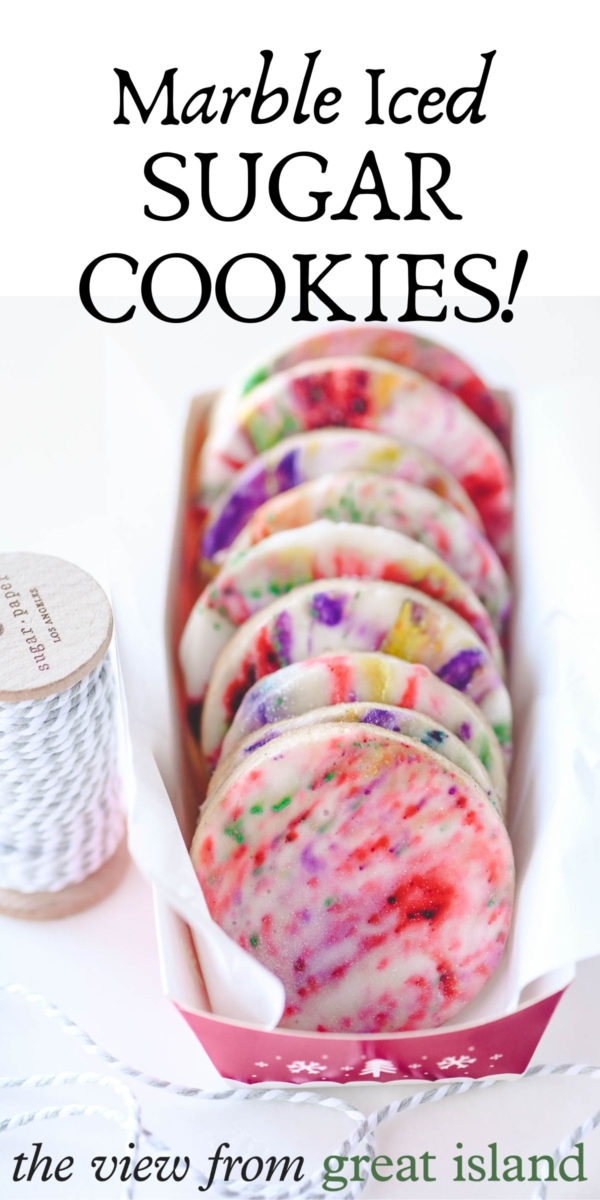 Marble Iced Sugar Cookies • Easy Recipe!