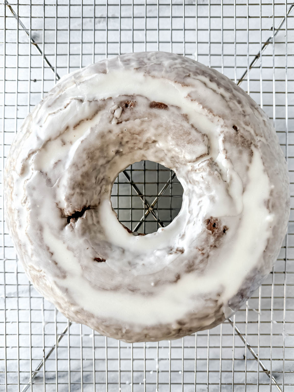 Glazed Chocolate Doughnut Cake • The View from Great Island