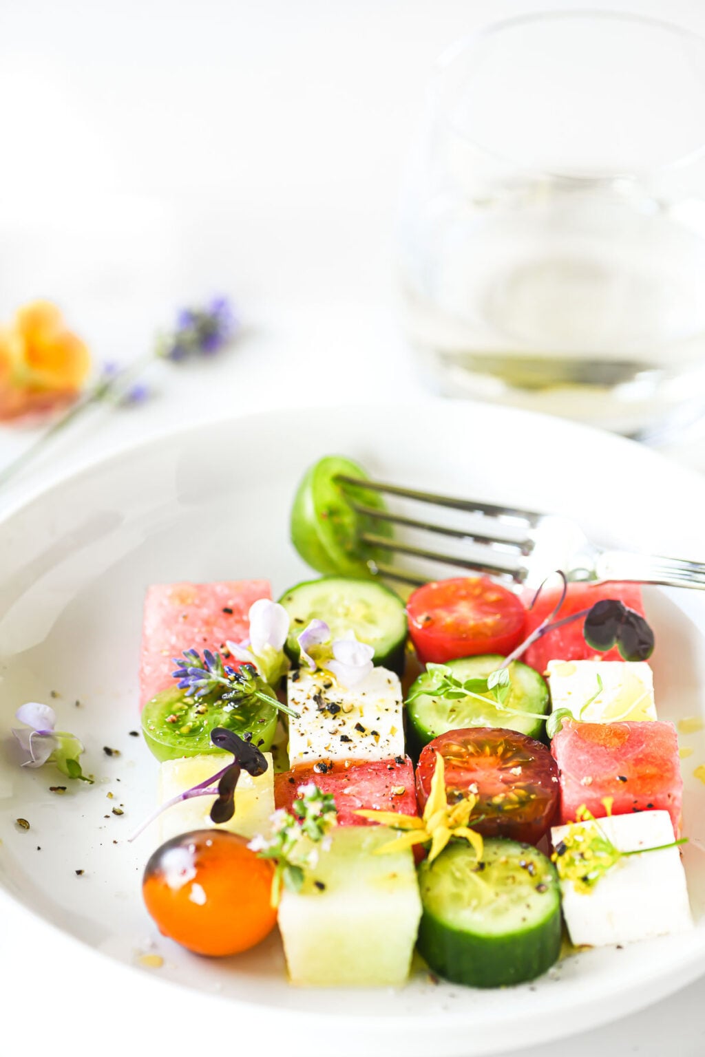 Cucumber Melon Salad • GORGEOUS!