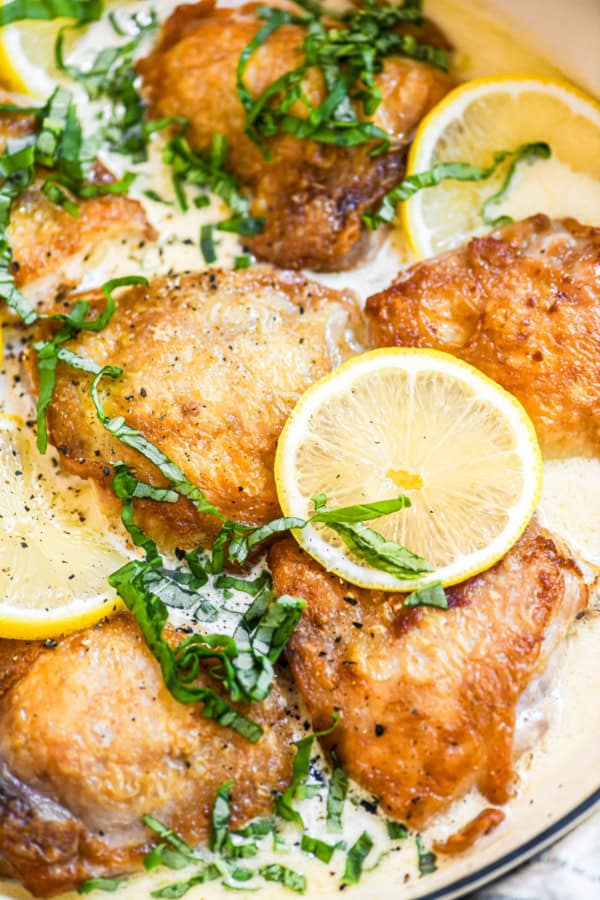 Creamy Lemon Basil Chicken • The View from Great Island
