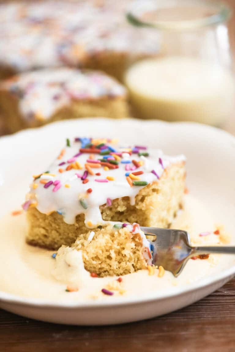 British School Cake with Sprinkles and Custard • Bake-Off Recipe!
