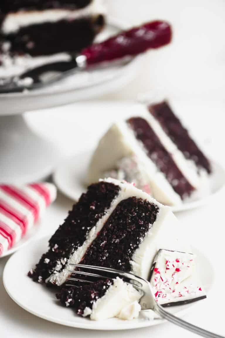 Peppermint Bark Cake • the Perfect Christmas Dessert!